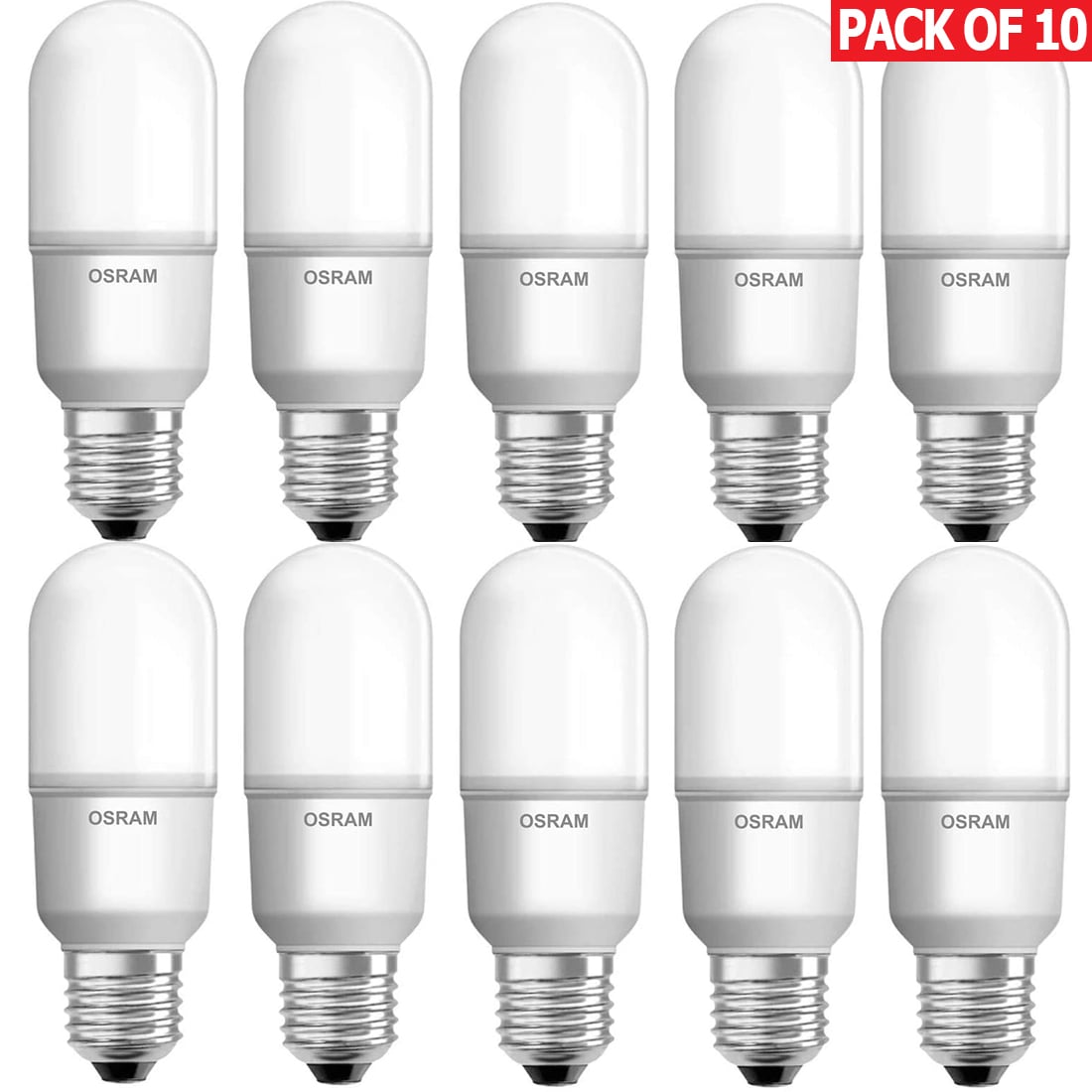 Osram Led Value Stick 9 W/4000K E27 Base Cool White Bulb (Pack Of 10)