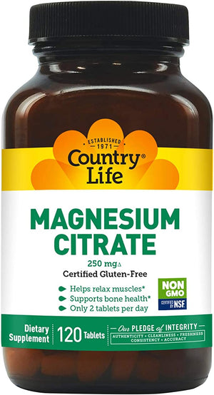 Country Life Magnesium Citrate 250Mg Tab 120S 2687