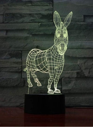 Donkey 7 Colors Changing Desk Lamp 3D Visual Modeling Ambient Led Home